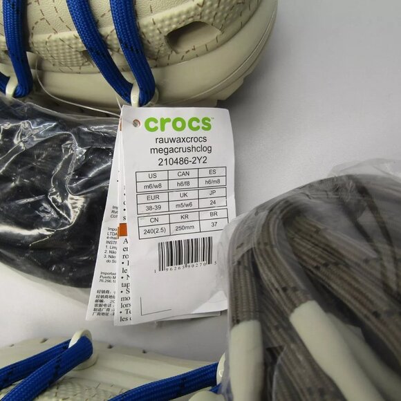 CROCS | Shoes | New Crocs Classic Mega Crush Clog Comfort Shoe Rauw Alejandro Bone Size M6 W8 ...